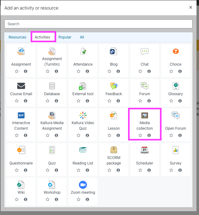 Media Collection | UR Courses: Guides